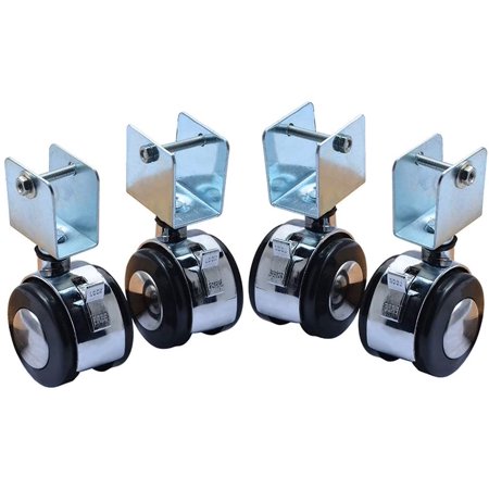 casters, 4 Pieces 2 Inch Crib Casters Cabinet Clamp with Brake Wheels ...