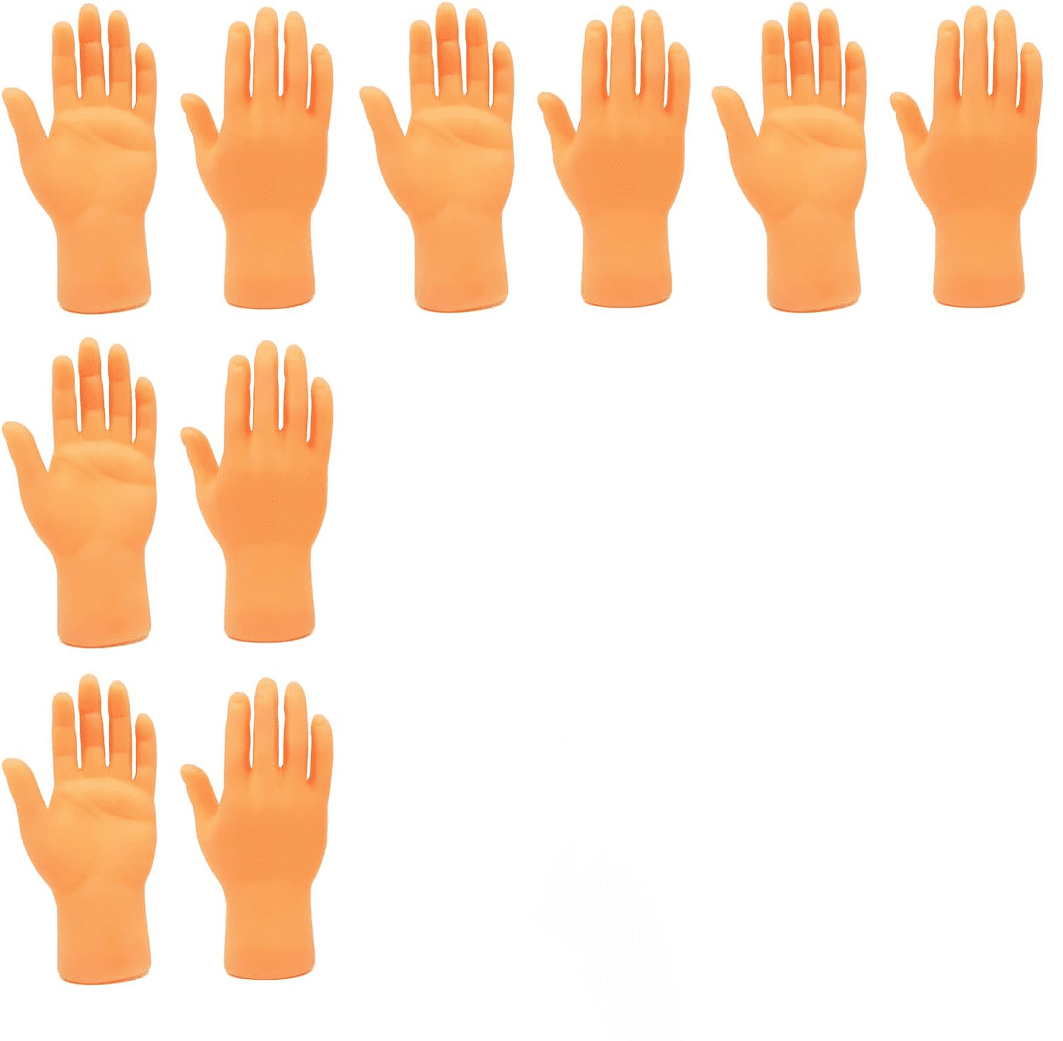 10 piezas de manos diminutas, mini marionetas de dedo de mano izquierda ...