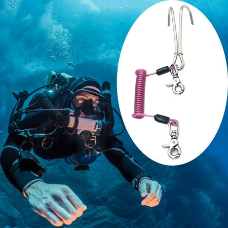 Double Hook Hook Scuba Diving with Lanyard for Cave Dive and Outdoor ...