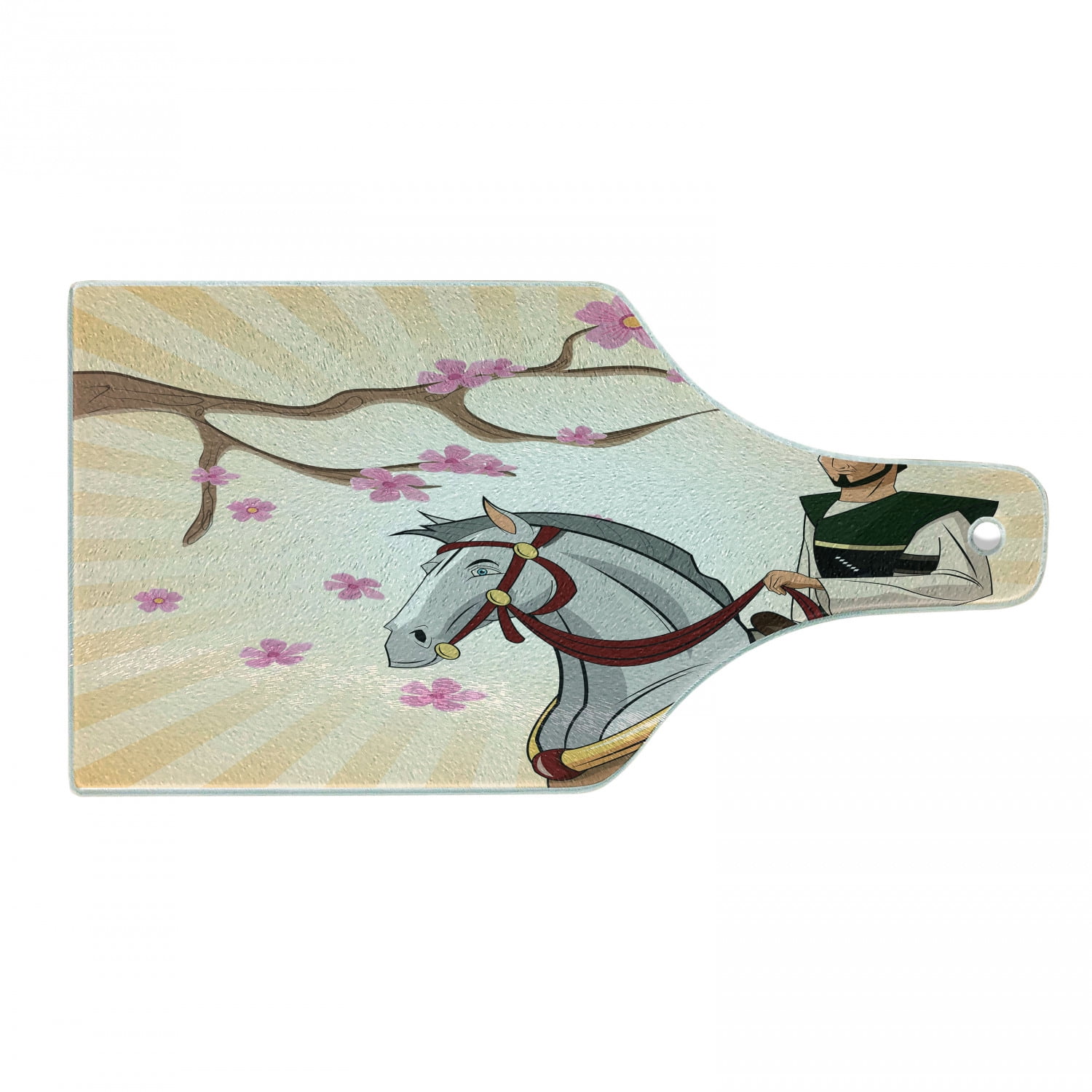 Samurai Cutting Board, Traditional Medieval Clothing Wearing Man on a ...