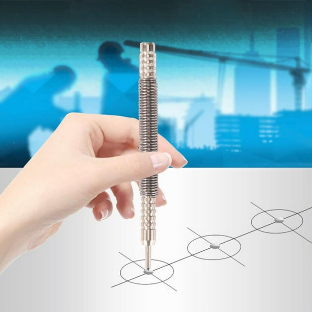 Peggybuy Spring Tool Hammerless Single Ended Center Punch Spring Loaded ...