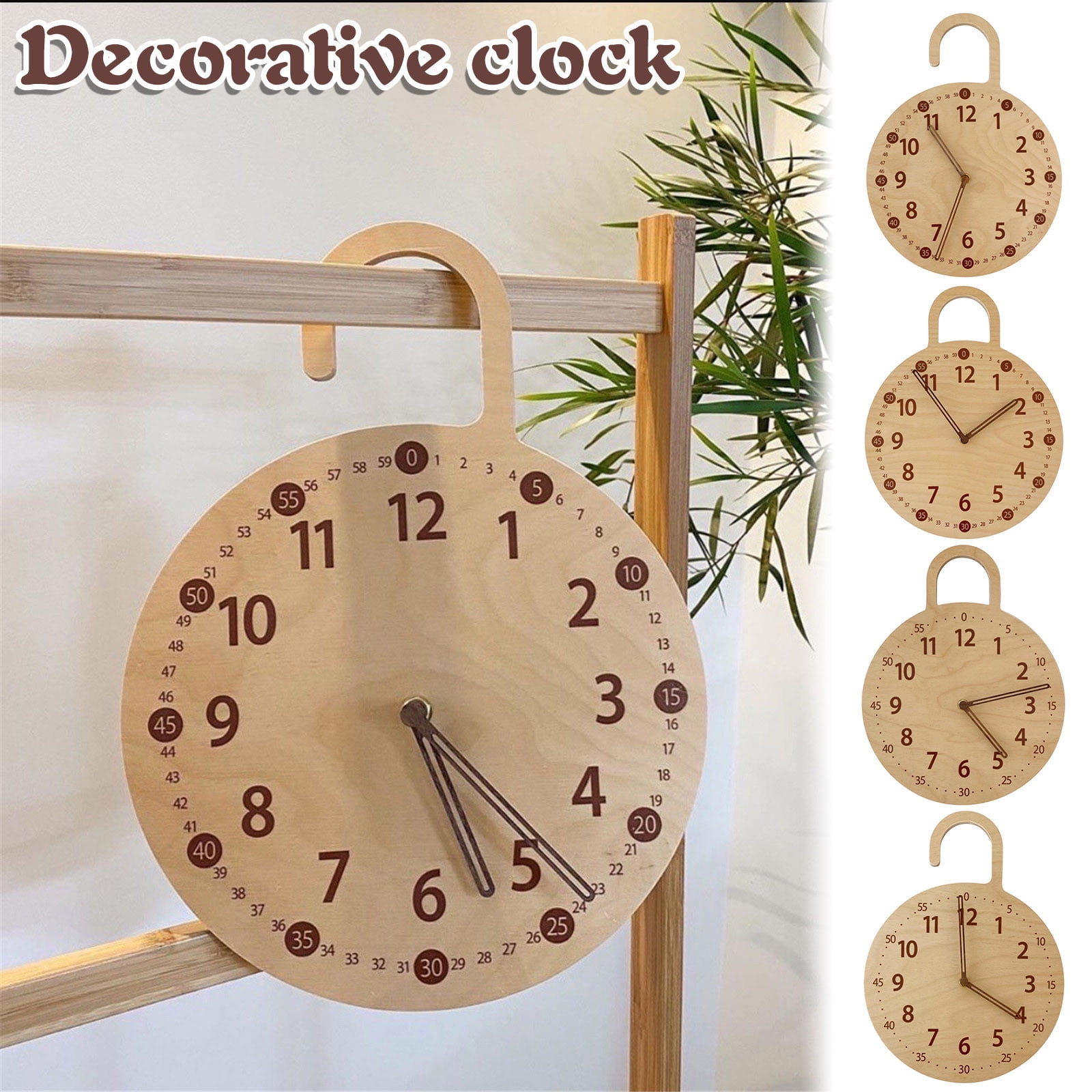 Click here for Japceit Home Decoration Wood Silent Clock Wall Clo... prices