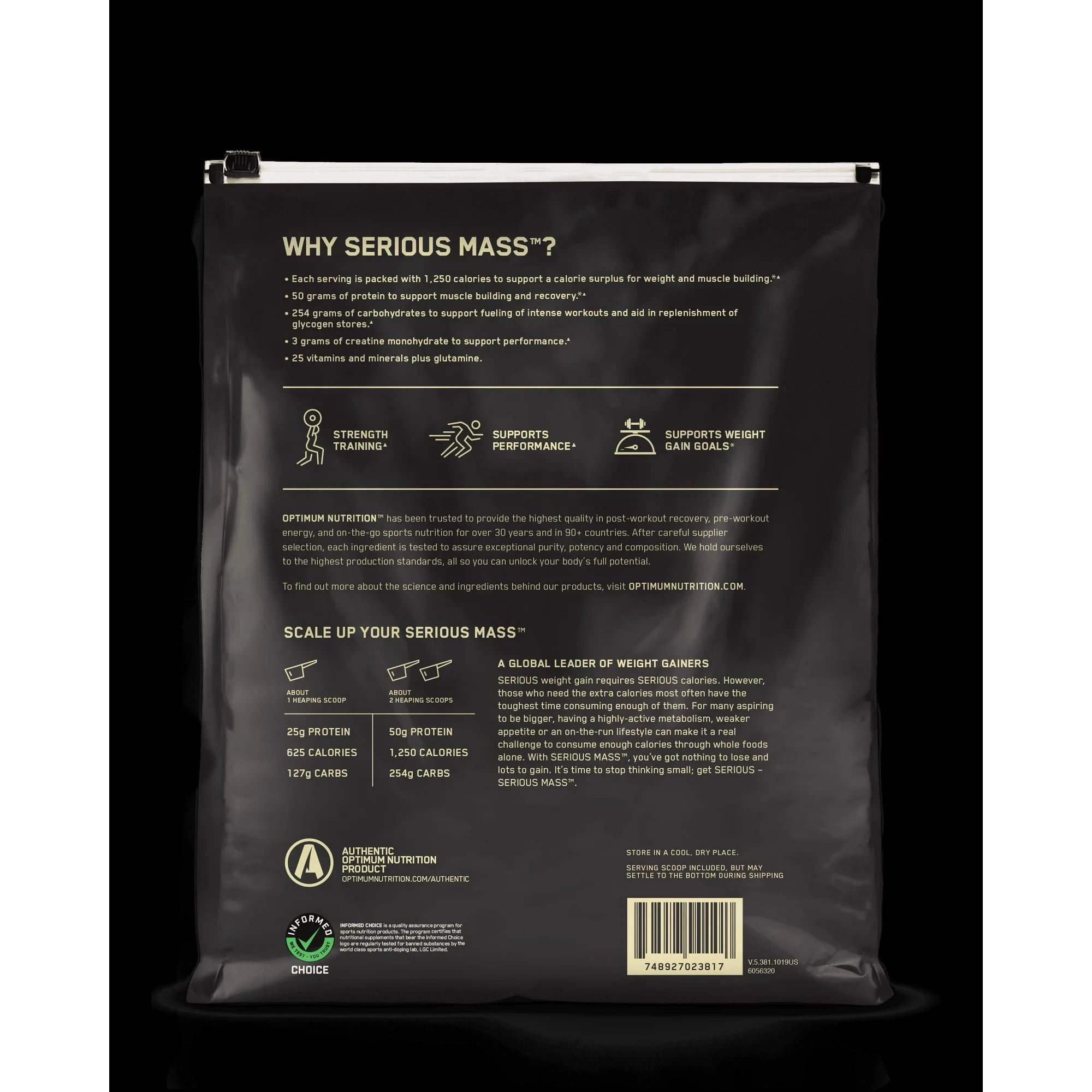 Optimum Nutrition, Serious Mass, 50 g Protein Nepal | Ubuy