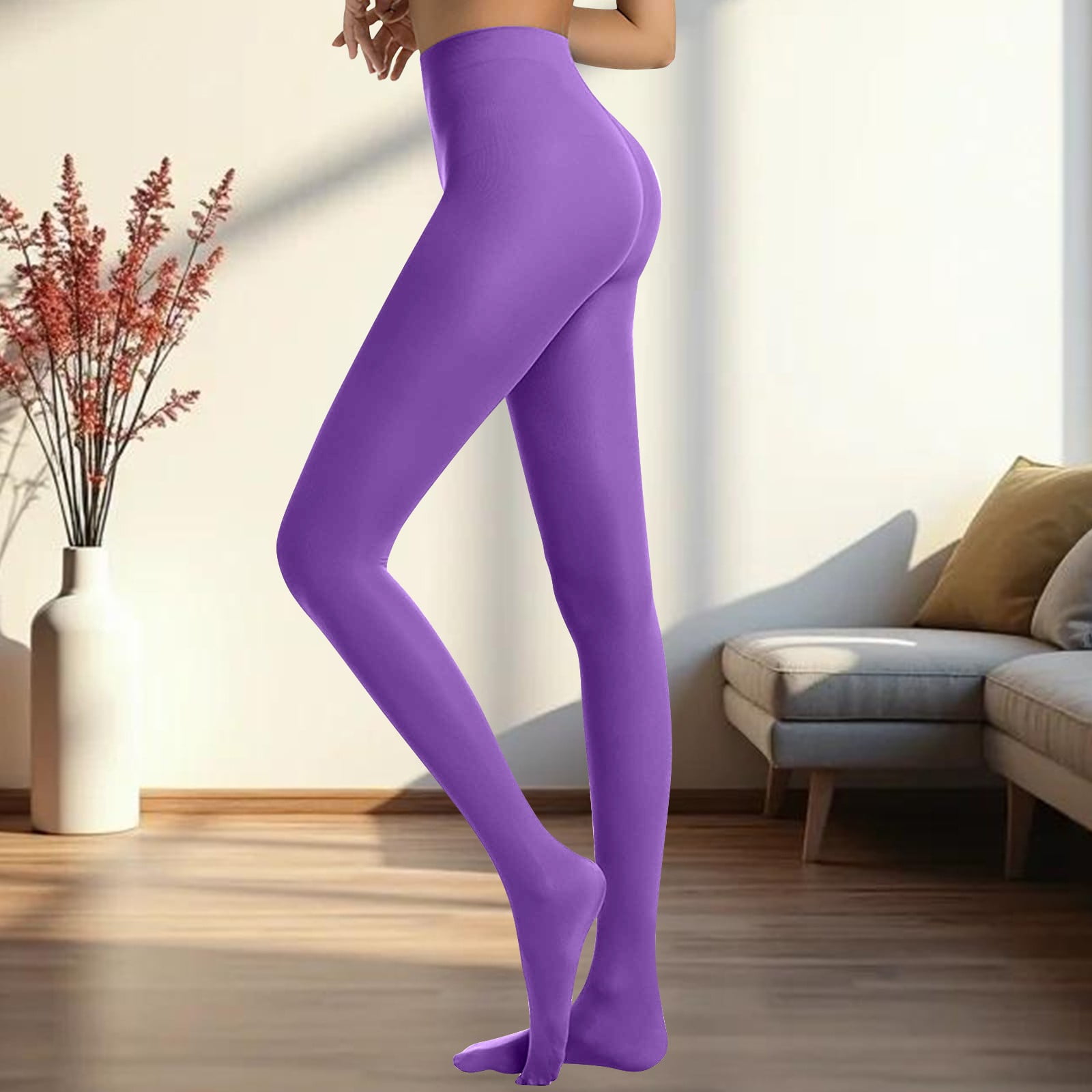 Click here for Cuekondy Purple Tights Semi Opaque Girls Leggings... prices