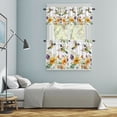 Hummingbird Flower Kitchen Curtains Set for Windows, Spring Floral ...
