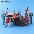 200Pcs 1:87 Scale People Model Toy Trains Painted Figures Passengers ...