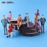 200Pcs 1:87 Scale People Model Toy Trains Painted Figures Passengers ...