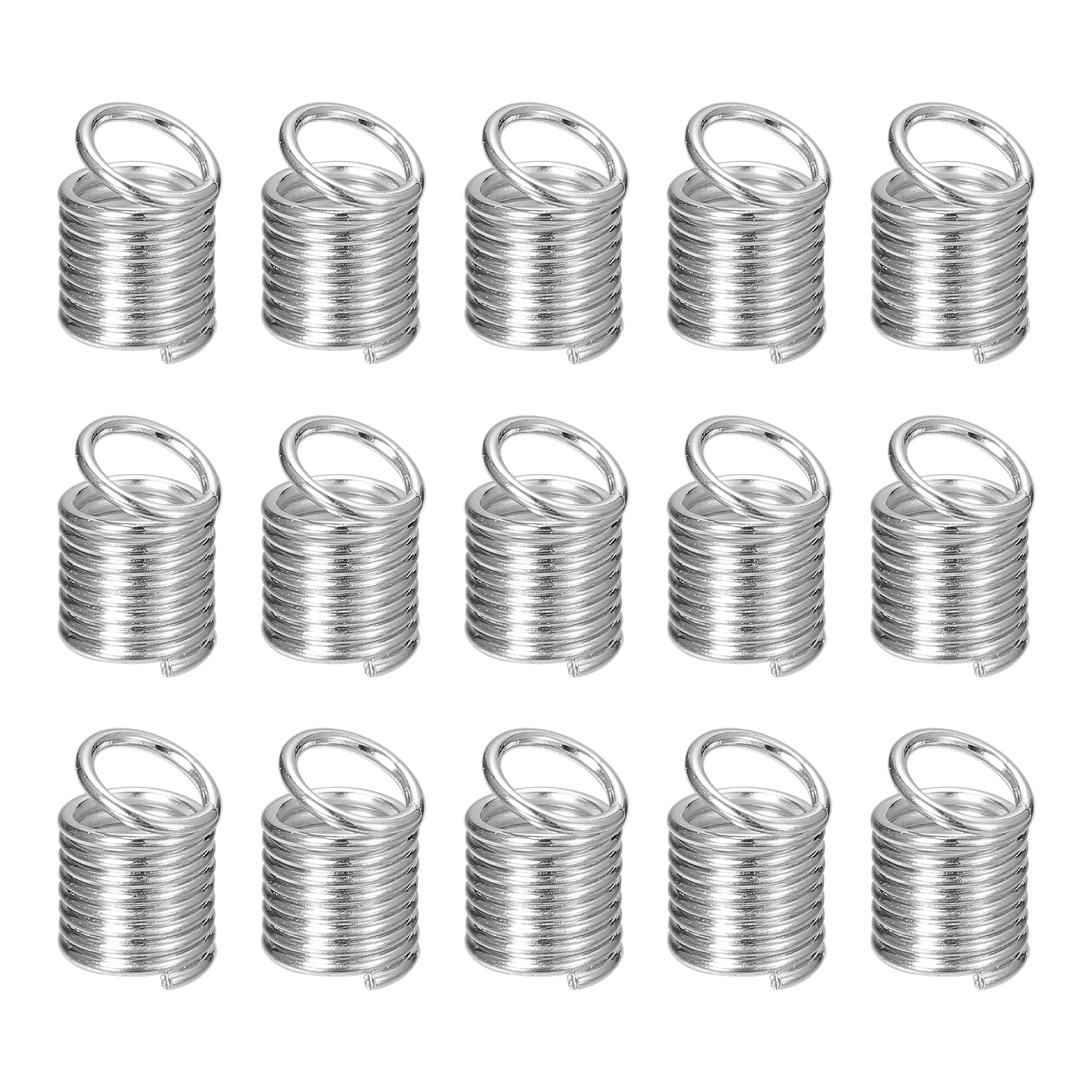 200uds Bobina Cuerda Extremos, 6x9mm Hierro Resorte Tubo Tapa Broches ...