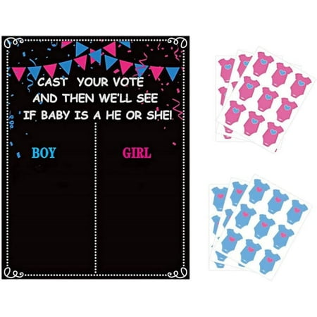 1 Set Gender Reveal Board Gender Reveal Games Voting Board Gender ...