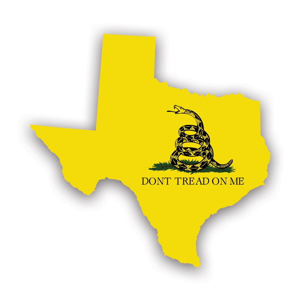 Texas State Shaped Gadsden Flag Sticker Decal - Self Adhesive Vinyl ...