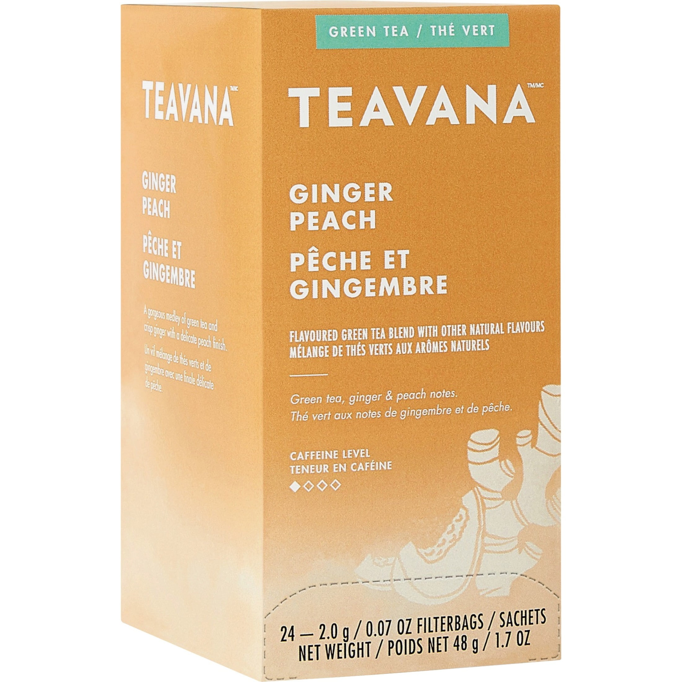 Teavana, SBK12434017, Ginger Peach Green Tea, 24 / Box - Walmart.com