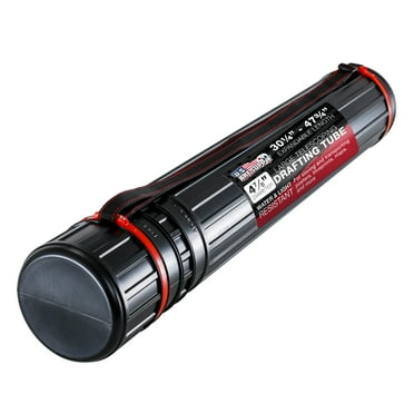 DEWEL Telescoping Drawing Poster Tube, Waterproof Plastic, Light, Black ...