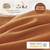 Simple&Opulence Linen Duvet Cover - Linen Cotton Blend 3 Pieces Bedding ...