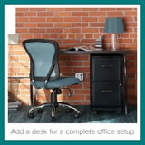 Space Solutions Black 2 Drawer Mobile Vertical File Cabinet for Small ...