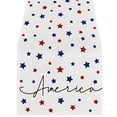 America Star Print Patriotic Table Runner, 13x71in 4th of July ...