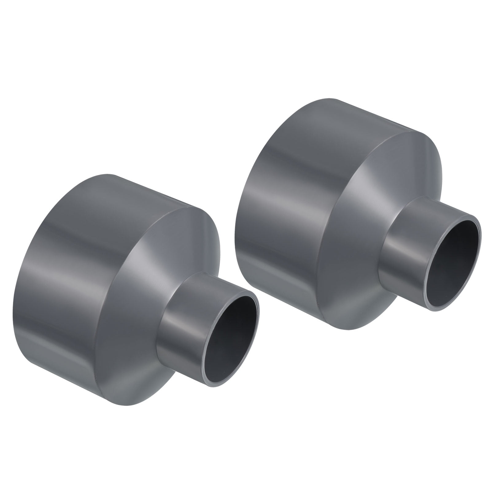 Uxcell 110x50mm PVC Reducer Pipe Fitting Straight Coupling Connector ...