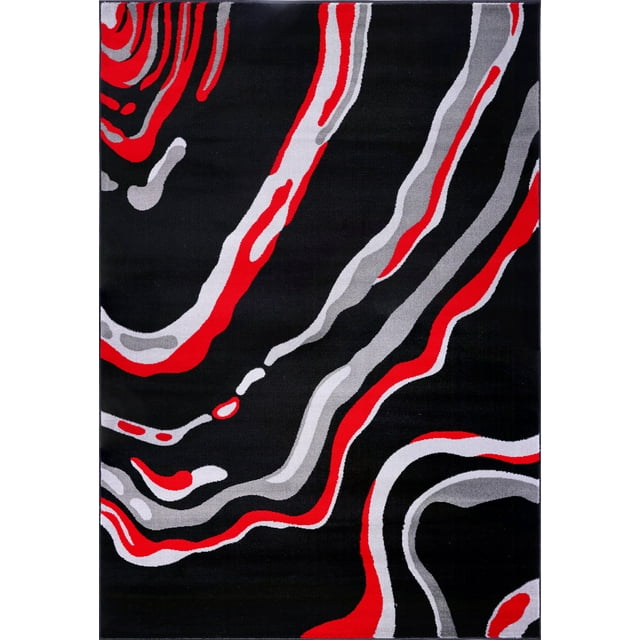 Ladole Rugs Calvin Abstract Contemporary Modern Area Rug Carpet in ...