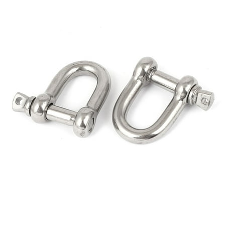 Ships Hardware Wire Rope Bow Link Chain Shackle 8mm Male Thread 2pcs ...