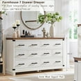 MIDODO 7 Drawers Dresser for Bedroom, Wood Large Multi-urpose Chest of ...