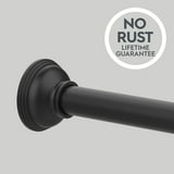 Better Homes & Gardens Traditional Black Shower Rod with Decorative ...