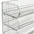 Stackable Wire Storage Bin Rack, 48"W x 20"D x 45"H, 5 Wire Bins ...
