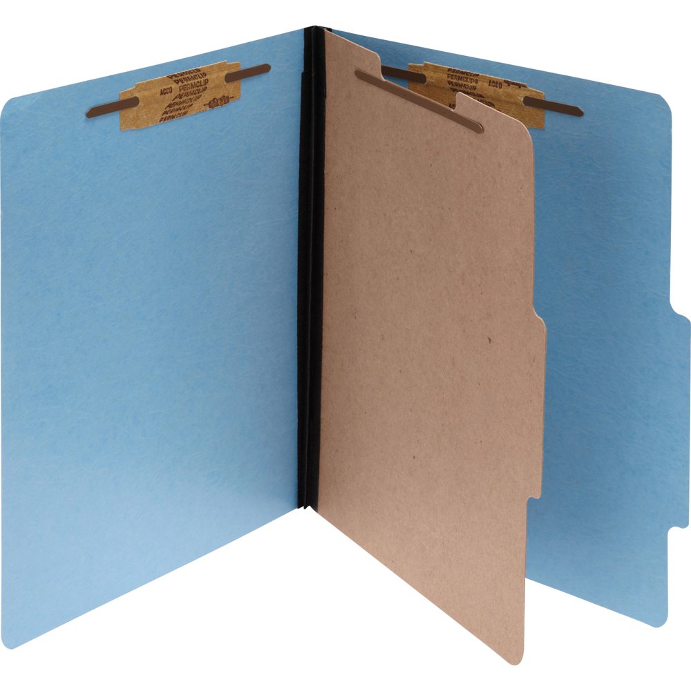 ACCO ColorLife PRESSTEX Classification Folders, Letter, 4-Section ...
