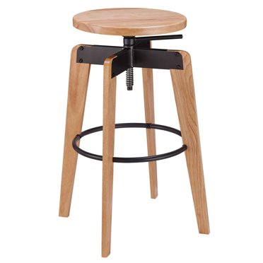 Plato Stool Rustic Wood - Walmart.com