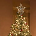 Christmas Tree Topper Lighted Pentagram Tree Top Ornament Iron Material ...