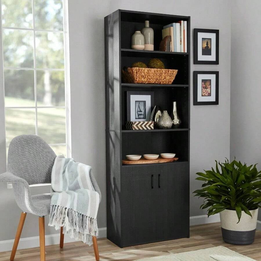 Click here for Na Na 5-Shelf Tall Bookcase With Doors And Adjusta... prices