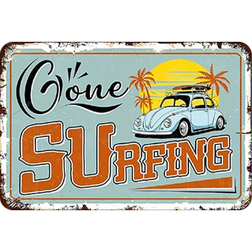 Placa Metal Vintage para Surf Pintura Hierro Rectangular Arte Pared Del ...