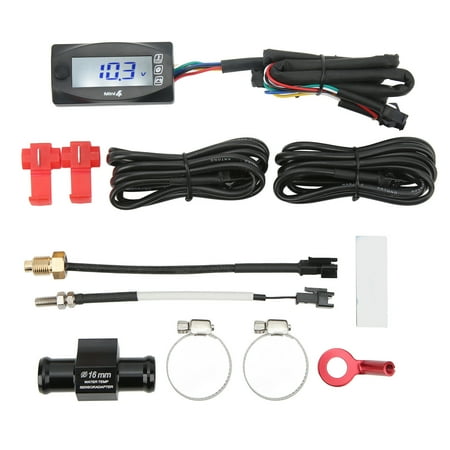 4 in 1 Motorcycle Digital Thermometer LCD Screen Engine Water Voltage ...