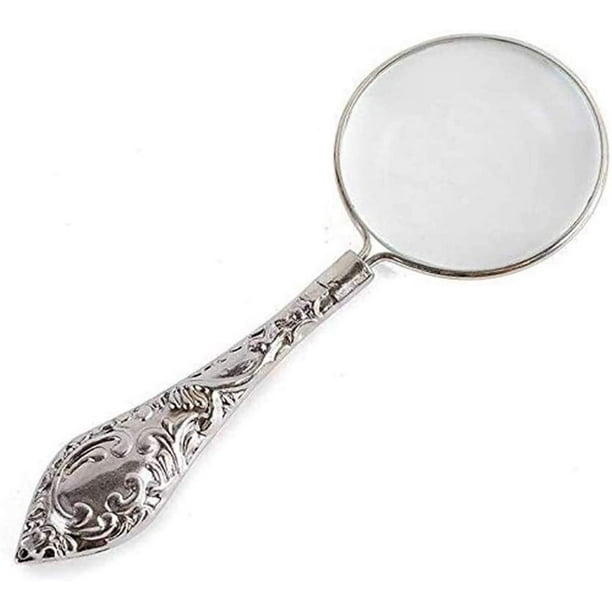 Magnifying Glass Antique Copper Handheld with Metal Handle and Real ...