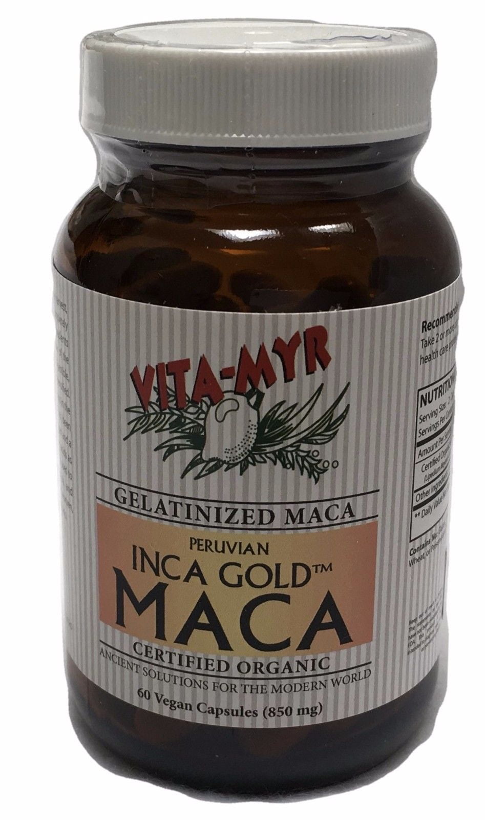 Vitamyr Gelatinized Concentrated Maca Caps 60 Organic Pure Inca Maca ...