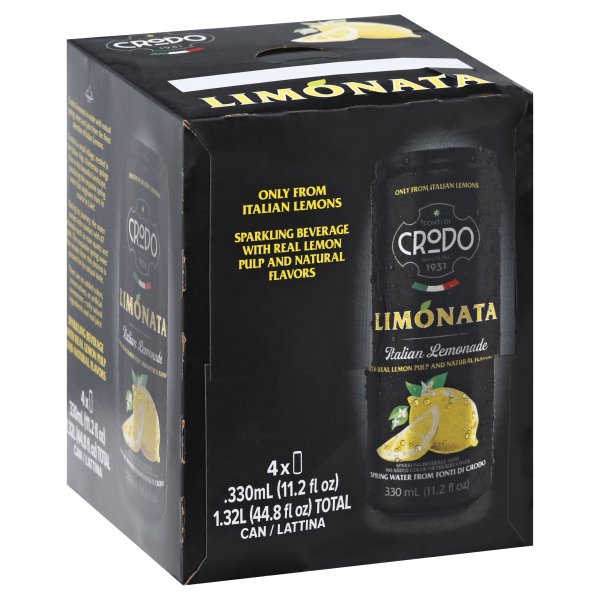Fonti di Crodo Limonata 4 pack 11.2 Fl oz (355ml) - Walmart.com