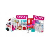 Mattel Barbie 2-in-1 Ambulance, Emergency Vehicle and Clinic Playset ...