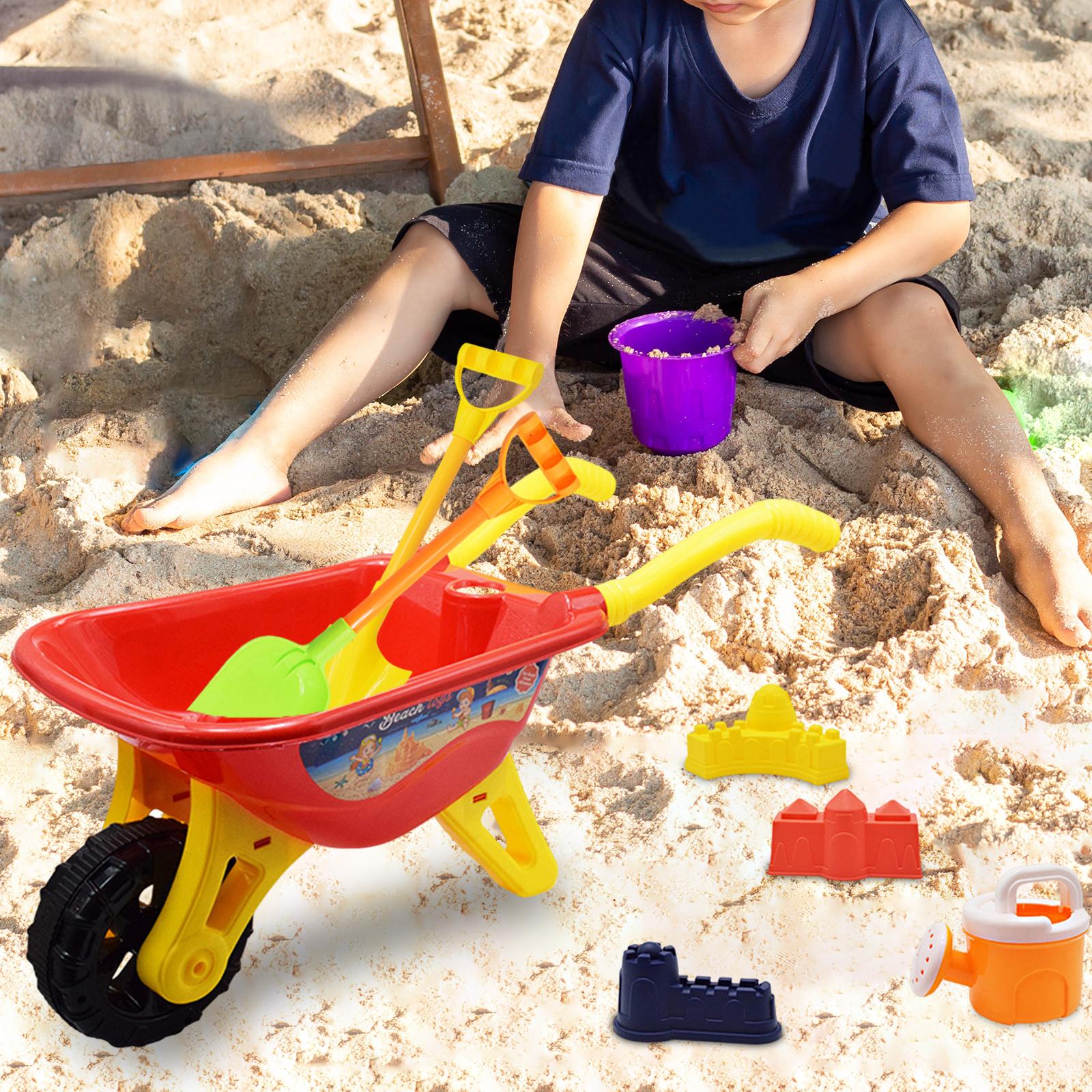 Sand Beach Toys,Kids Beach Sand Toys sand Cart Tools Set,Trolley Bucket ...