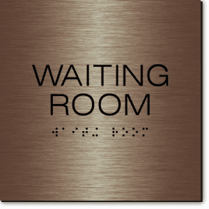 Waiting Room Sign-Copper / Black (2 Units) - Walmart.com