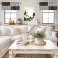Brown Stripes Valances for Windows Japanese Style Striped Black Line ...