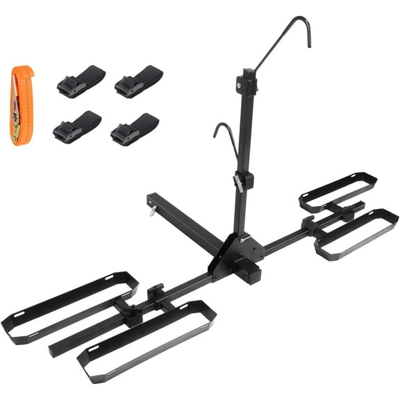 CRAVOT E2(25) Foldable Hitch 2-Bike Rack, 5" Fat Tire Support, Fits RV ...