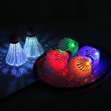 4 Pcs Badminton Shuttlecocks with LED Light Badminton Balls Sports ...