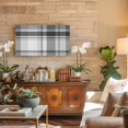 Black Grey Buffalo Plaid TV Cover for 75 Inch Screen, Stretch Fabric ...