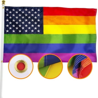 DANF Nylon Pride Rainbow Flag 3x5 Outdoor, Double Sided Heavy Duty 210D ...