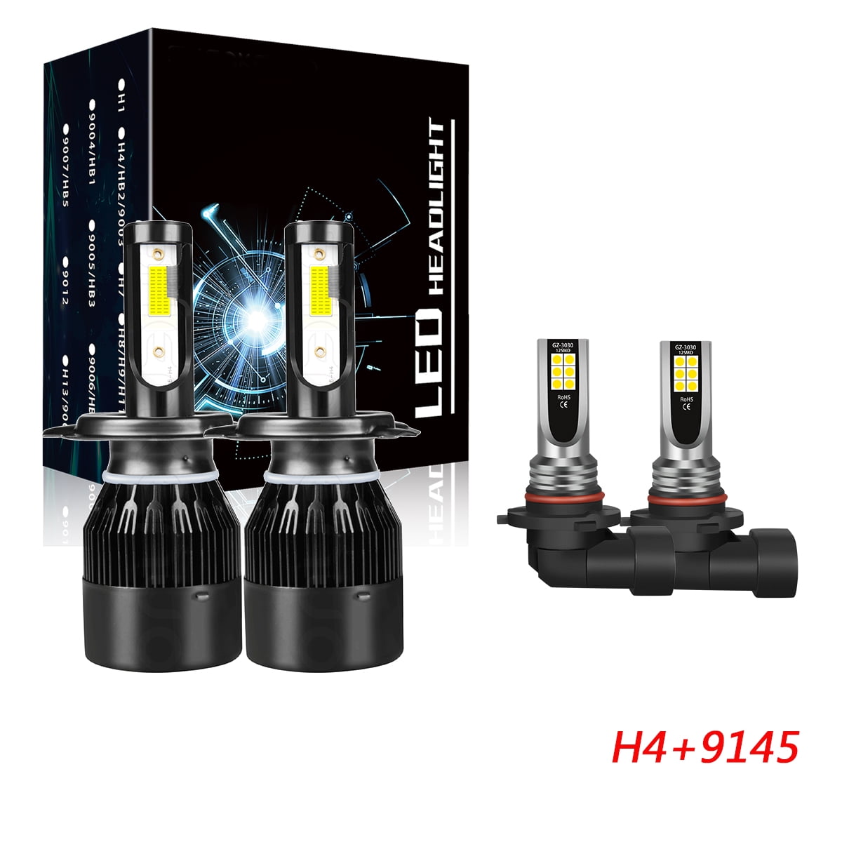 OBNDVU For Hyundai Accent 2018-2020 w/o projector LED Headlight H4 High ...