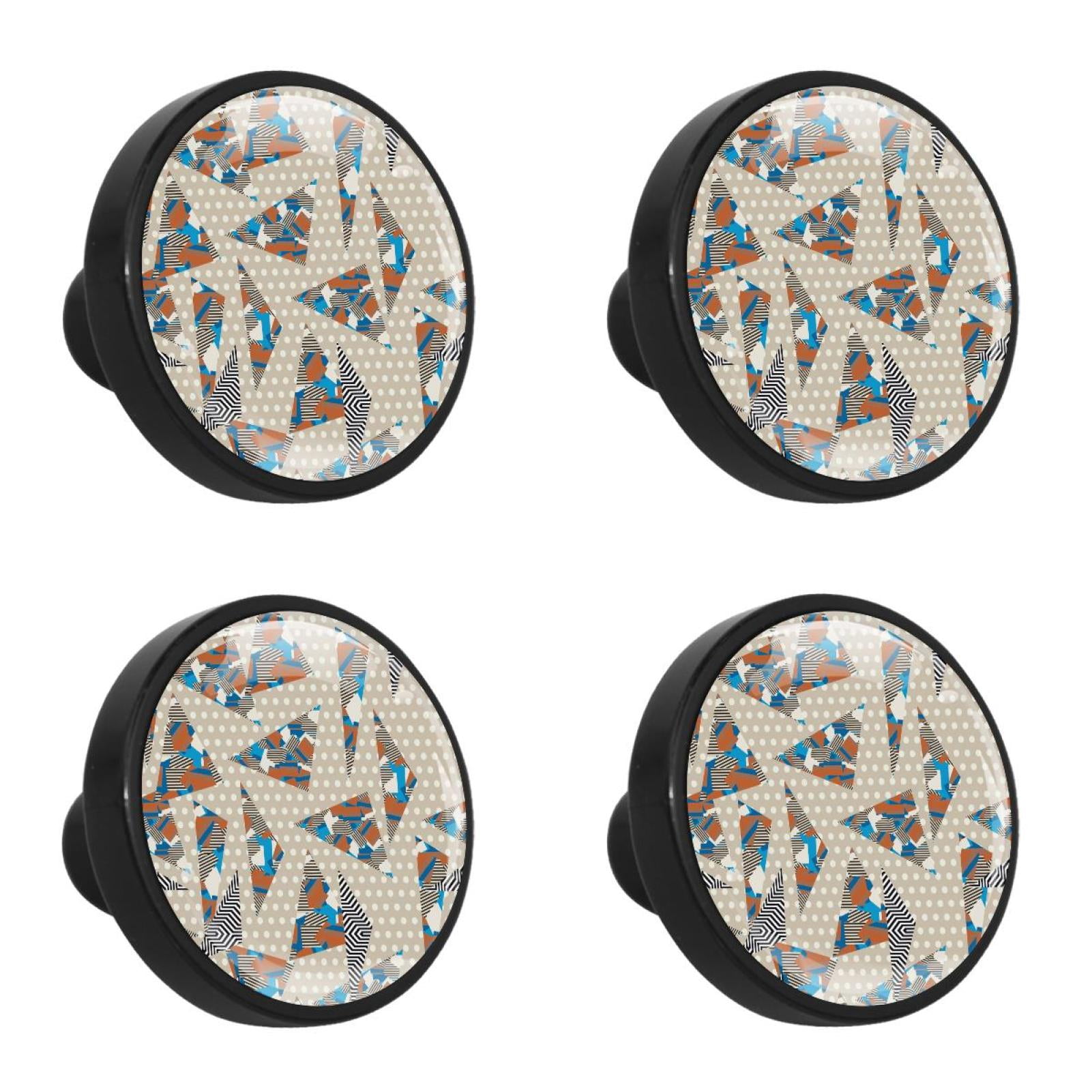 4 Pcs Geometry Knobs for Kitchen Cabinet Cupboard Dresser Bookcase Drawer Pulls Handles Round ...