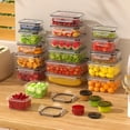 44 Food Storage Containers With Lids Airtight (22 & 22 Lids) Leak Proof ...