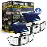 TORCHSTAR 4-Pack LED Solar Outdoor Security Lights with Motion Sensor, Adjustable Dual-Head ...