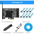 YBBOTT 8 Ports SATA 3.0 Controller Expansion Card with 8 SATA Cable ...