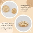 60Pcs 2 Style 4-Hole Brass Buttons for Sewing Crafting Half Round with ...