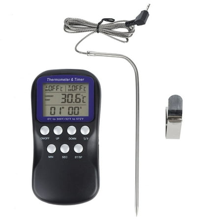 LCD Display Electric Cooking Temperature Gauge, Digital Meat ...