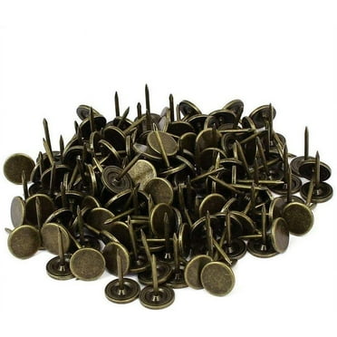 Uxcell 11mm Head Dia Thumb Push Pins Bronze Tone Upholstery Nails Tacks ...